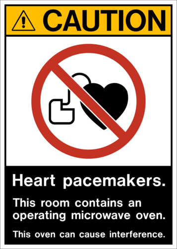 Heart Pacemakers ANSI Layout Caution Sign,Western Safety Sign - Top ...